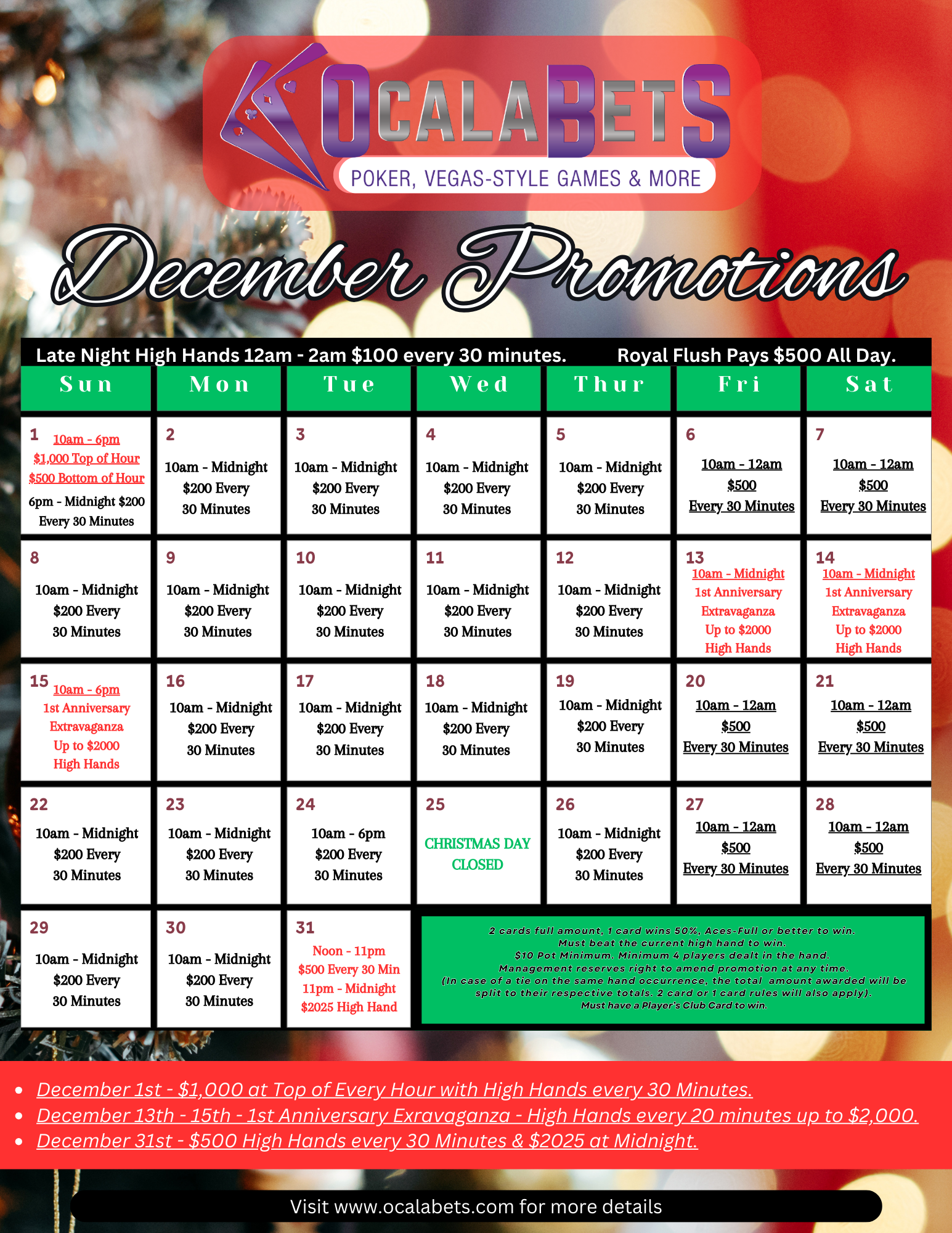 Poker Promotions - OcalaBetS